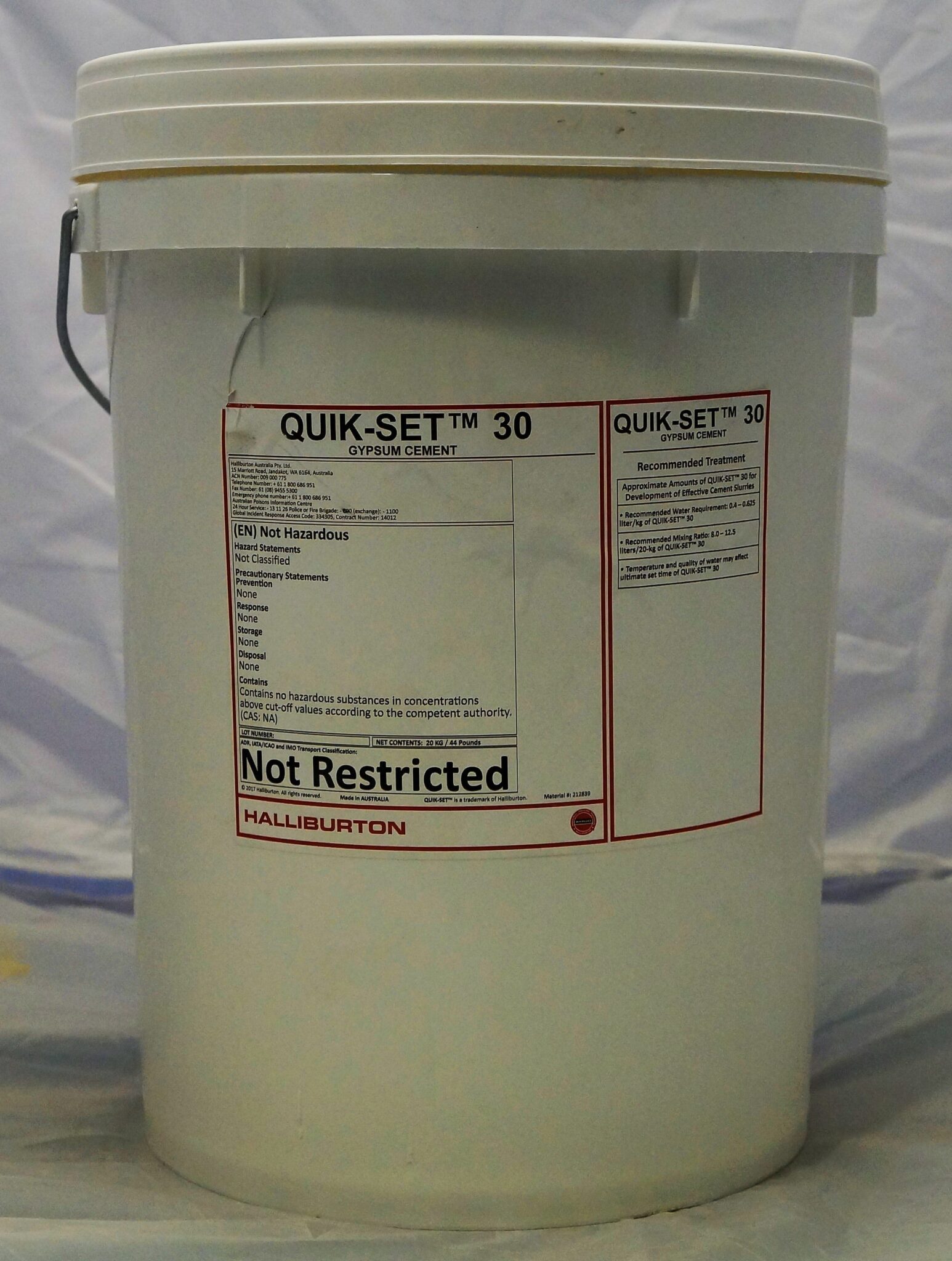 Quik-Set 30 Pail 20kg Pail - Drillers World Australia